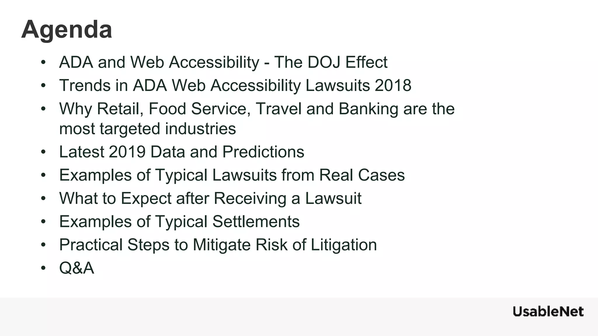ADA Web Accessibility Lawsuits | PPT