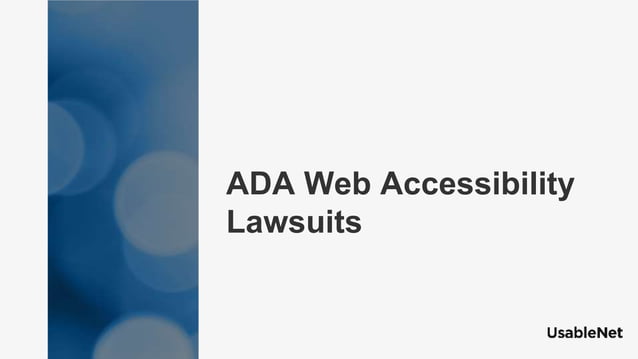 ADA Web Accessibility Lawsuits | PPT
