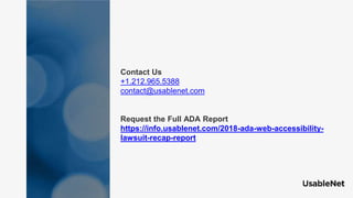 ADA Web Accessibility Lawsuits | PPT