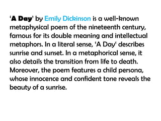A Day .pptx Poem for Grade 12 Compulsory English | PPTX
