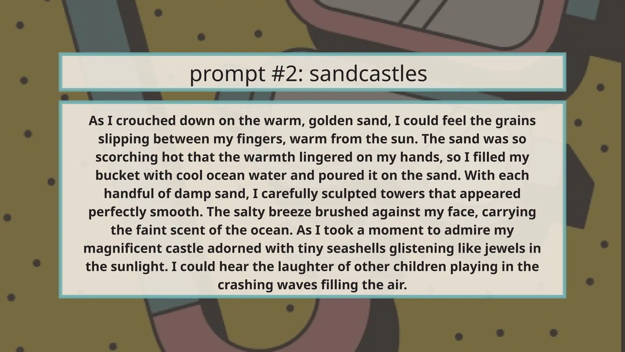 A Day at the Beach Sensory Writing Activity Presentation in Pastel ...