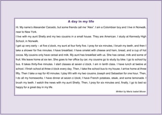 A day in my life | PDF