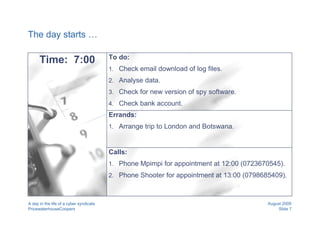 A Day In The Life Of A Cyber Syndicate | PPT