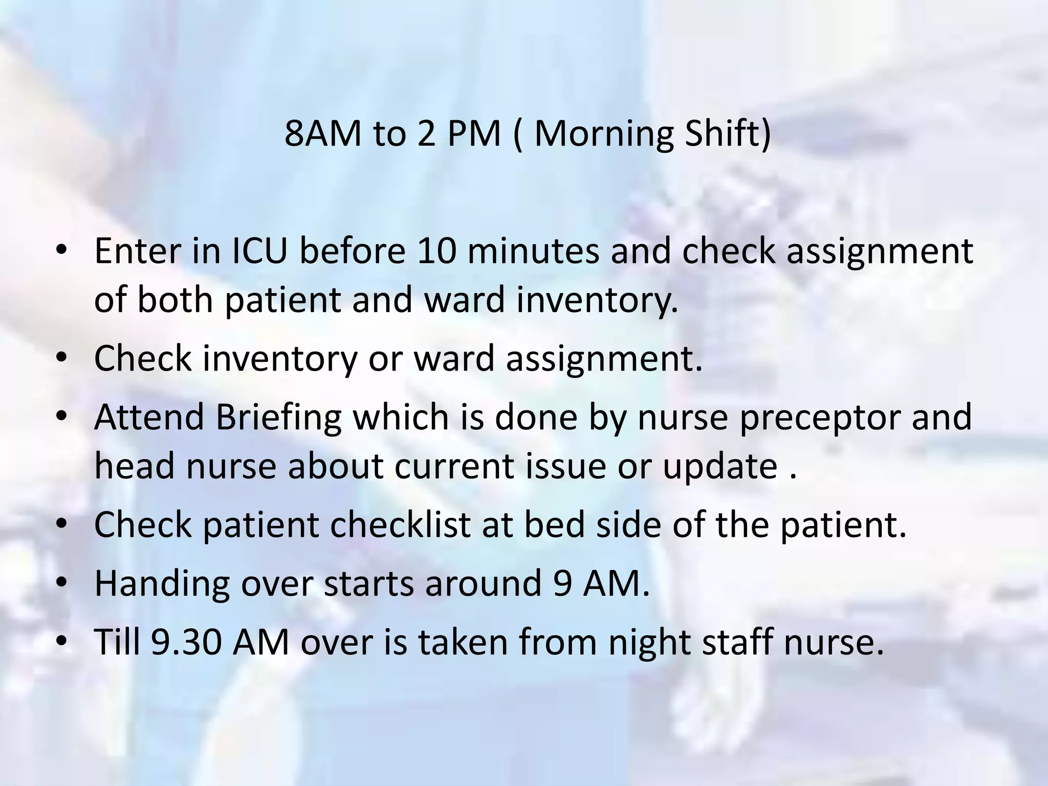 A day in the life of an iccu nurse | PPTX