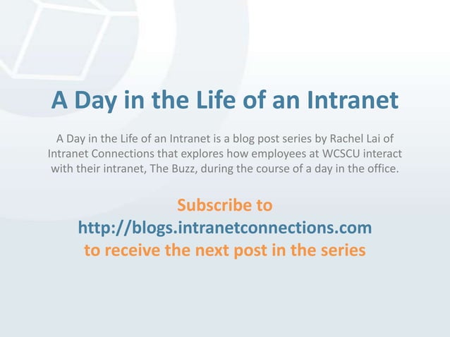 A Day in the Life of an Intranet: Eva Collins - HR Administrator | PPT