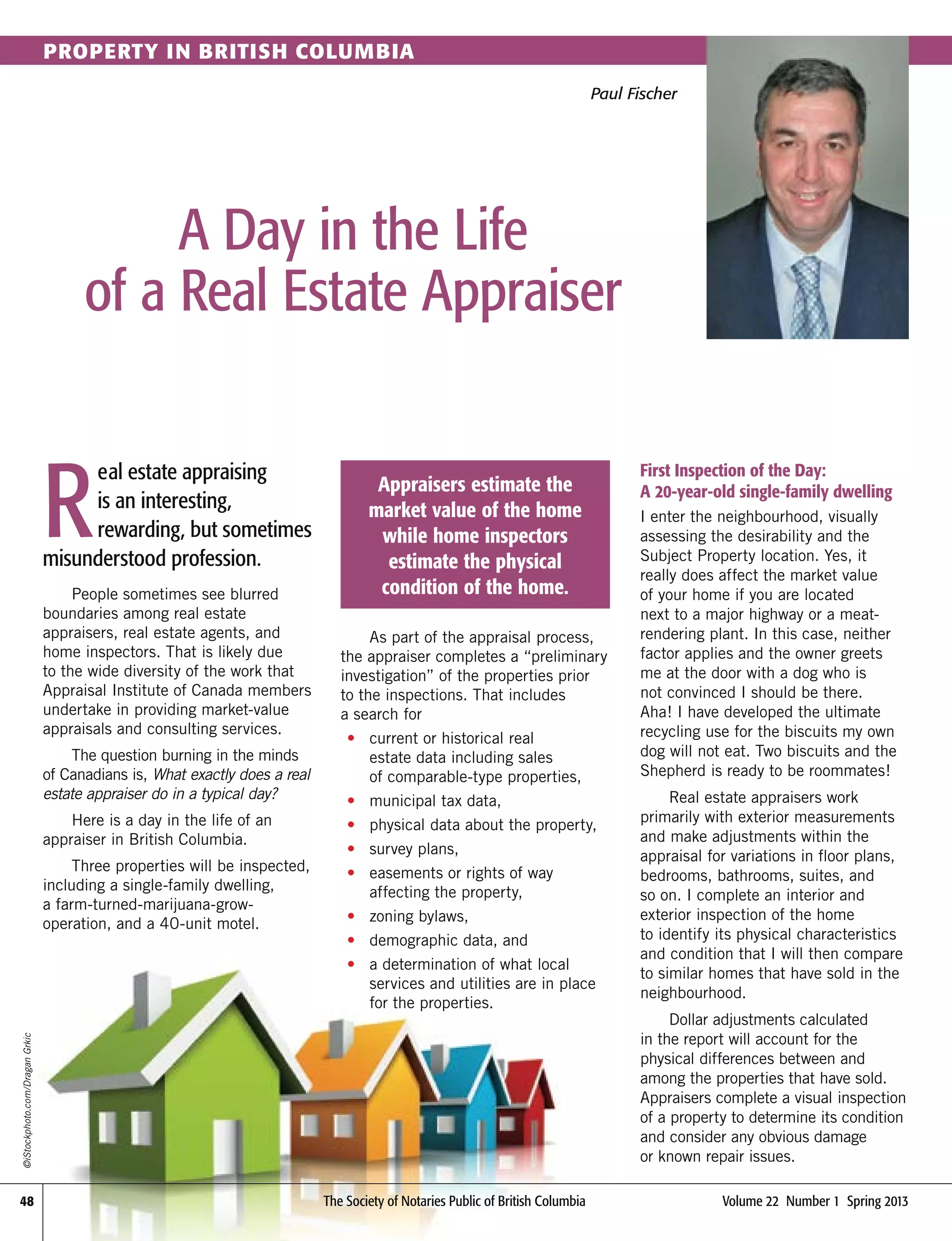 A Day in the Life of a Real Estate Appraiser | PDF
