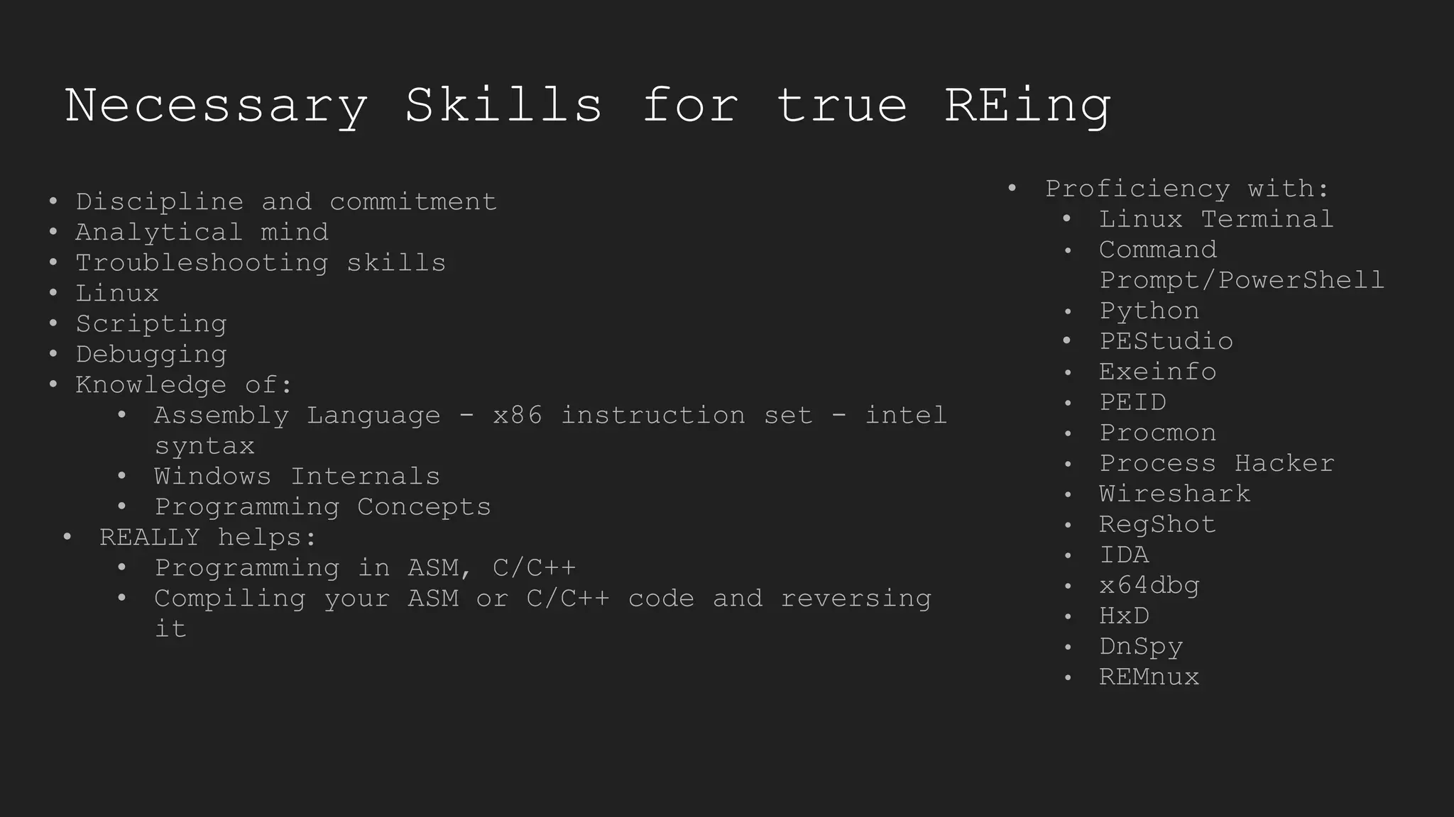 CyCon 2019 - A Day in the Life of a Reverse Engineer | PPTX