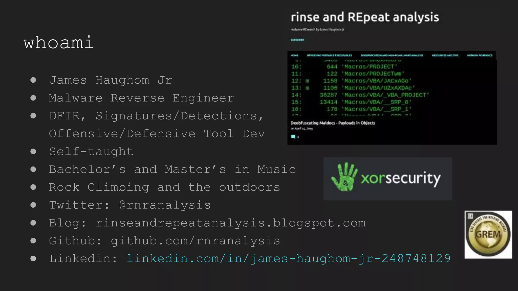 CyCon 2019 - A Day in the Life of a Reverse Engineer | PPTX