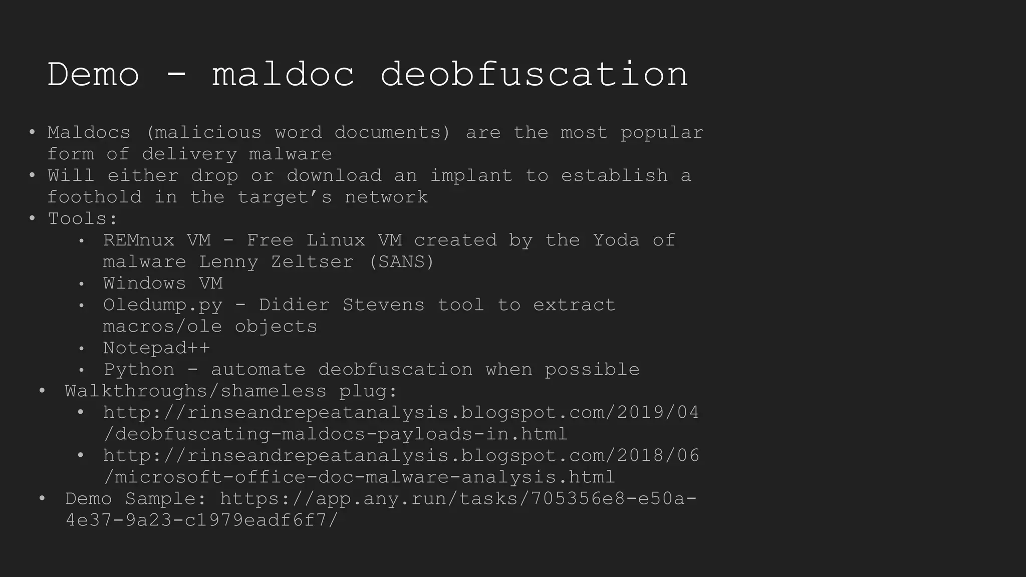 CyCon 2019 - A Day in the Life of a Reverse Engineer | PPTX