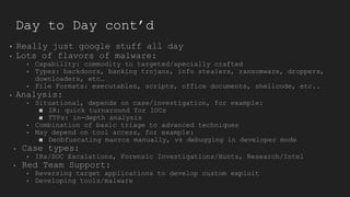 CyCon 2019 - A Day in the Life of a Reverse Engineer | PPTX