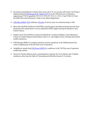 A Day in the Navy November 11 2011 | PDF | Cruises | Travel Type