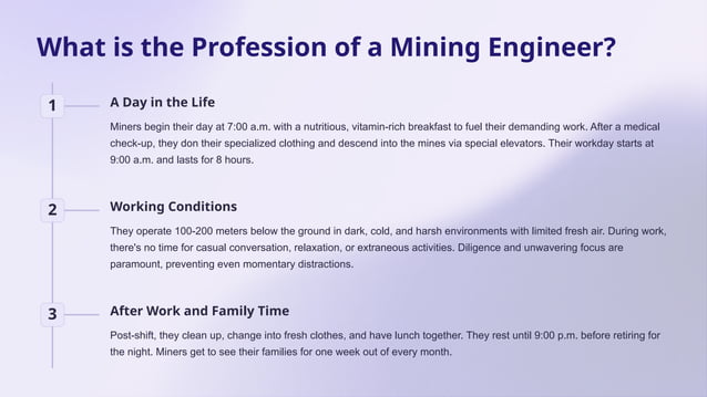 A day of mining engineer _______________________________ | PPT