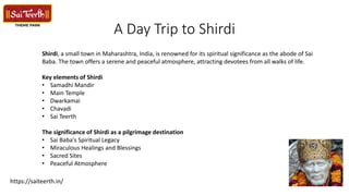 A Day Trip to Shirdi for Fun, adventure at Saiteerth | PDF