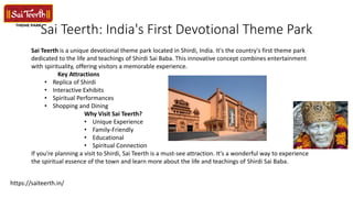 A Day Trip to Shirdi for Fun, adventure at Saiteerth | PDF