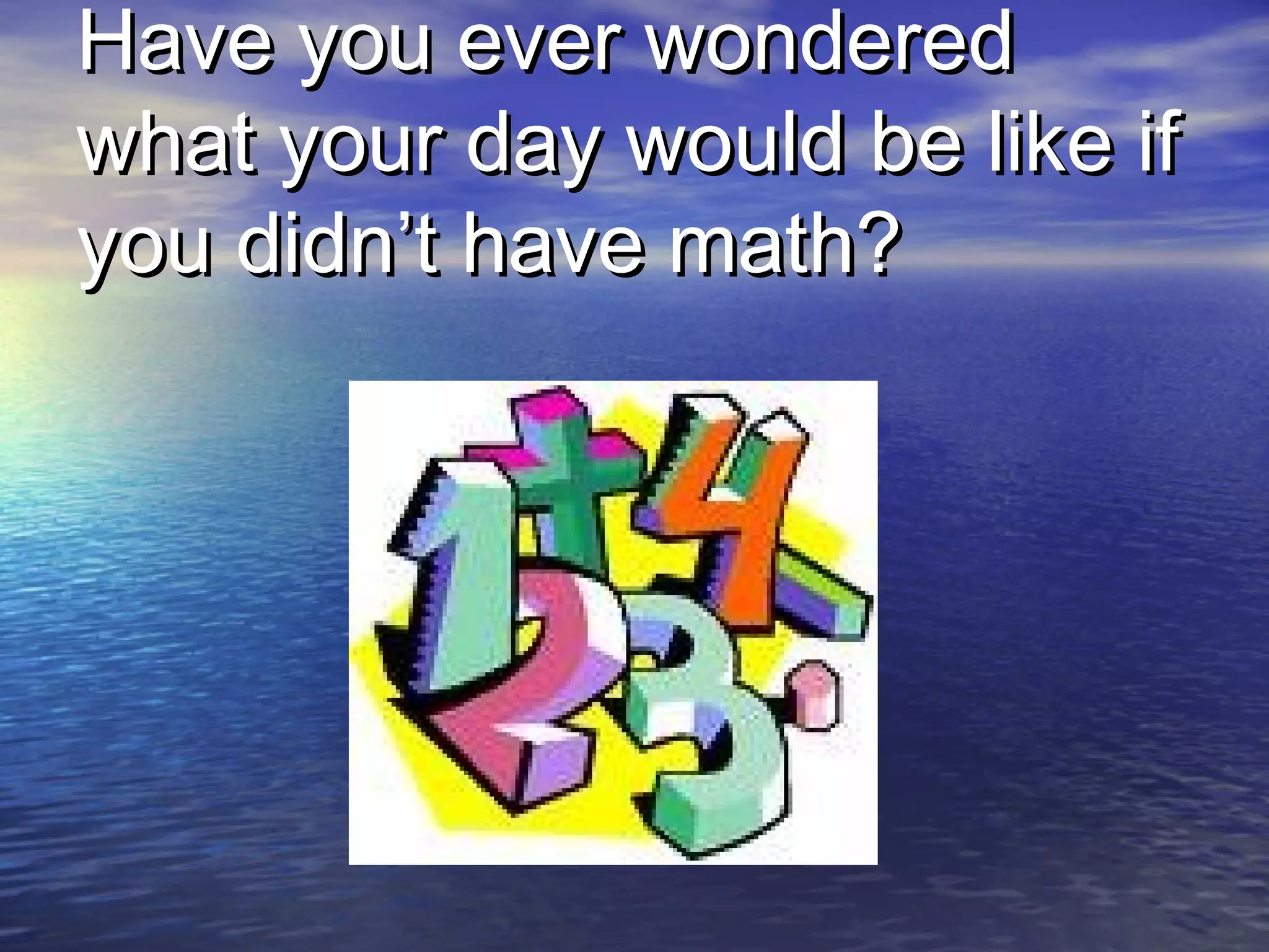 A day without math | PPT