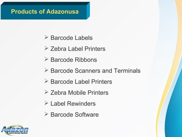Adazon inc complete solution of barcode labels and labels rewinders ppt ...