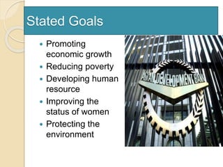 Asian development bank and its functioning | PPTX