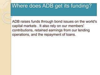 Asian development bank and its functioning | PPTX