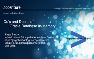 Oracle Database InMemory | PPT