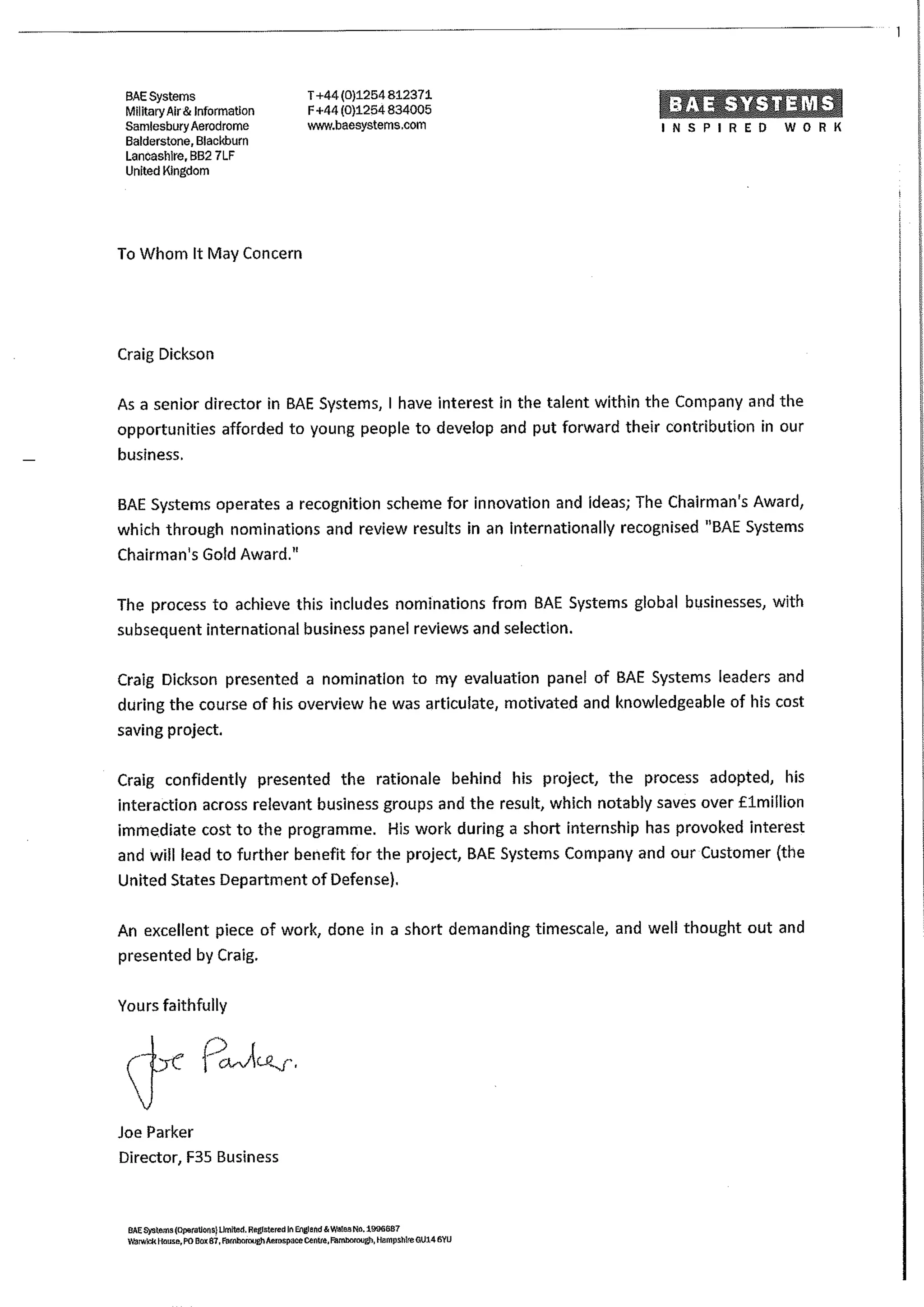 Letter of commendation | PDF