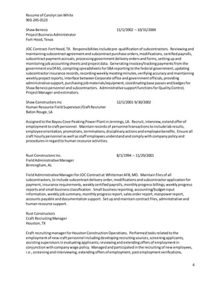 Resume Jan White | DOCX