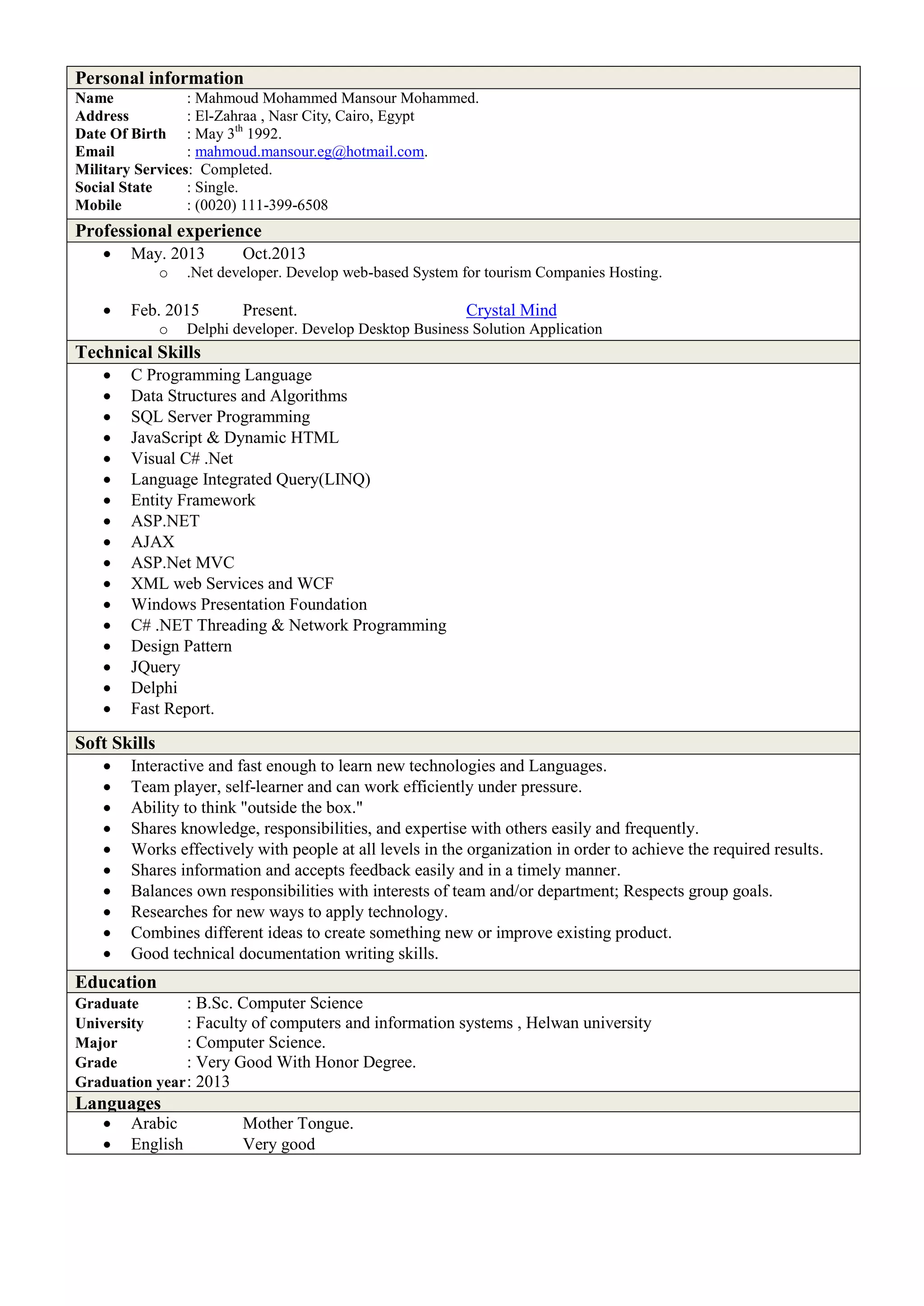 Personal Information | PDF