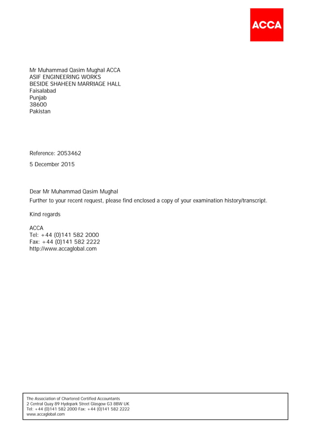 2053462_05122015 ACCA Transcript | PDF | Business Accounting & Finance ...