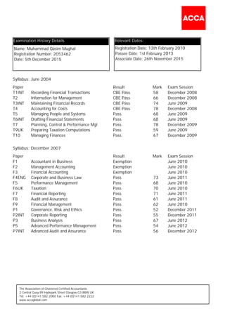2053462_05122015 ACCA Transcript | PDF | Business Accounting & Finance ...