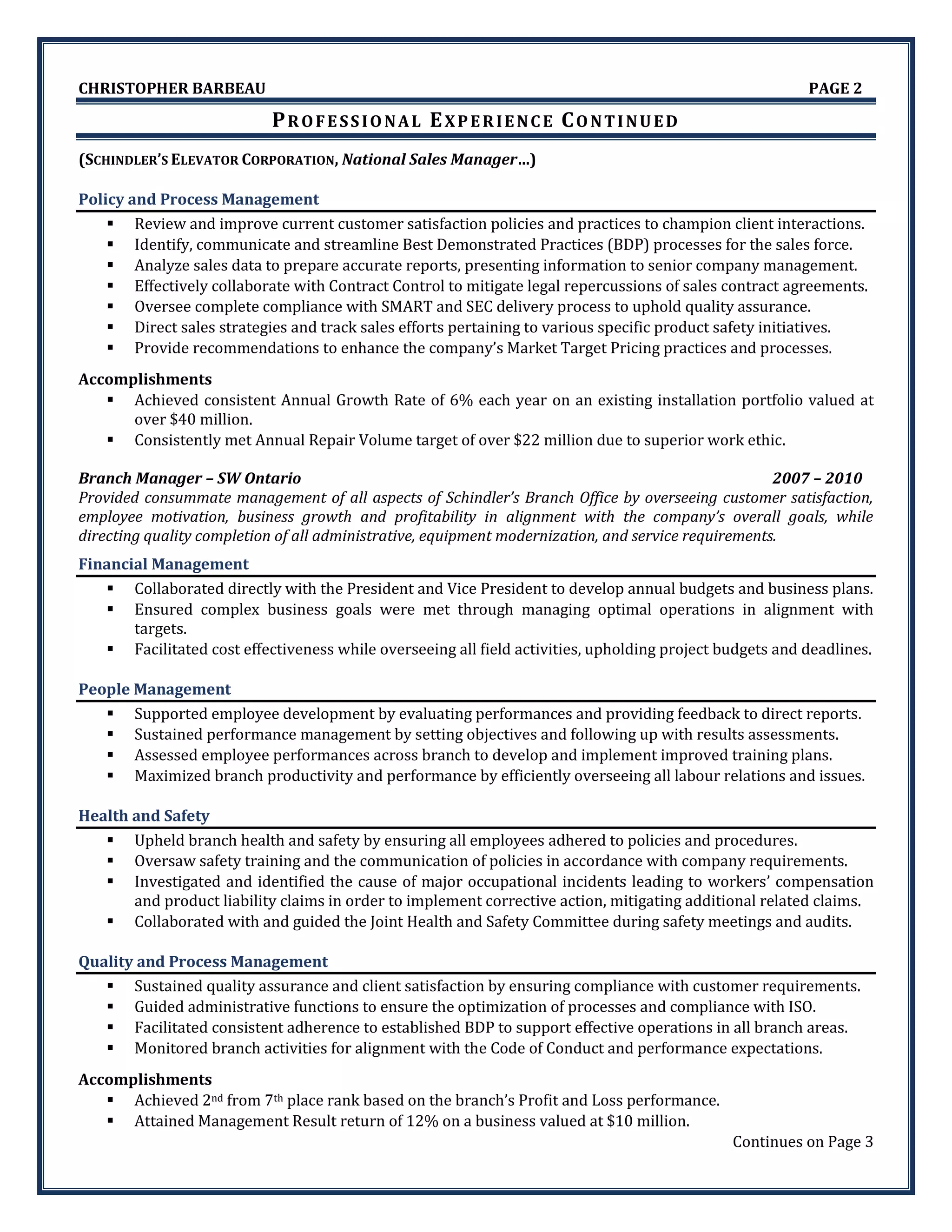 Christopher Barbeau Resume | PDF
