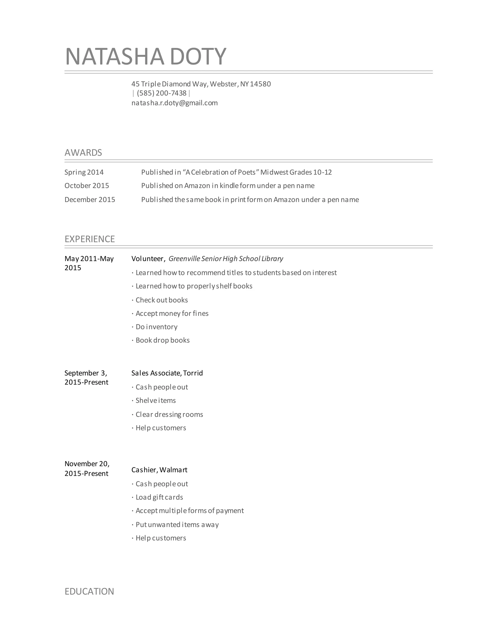 Natasha Doty Resume | DOCX