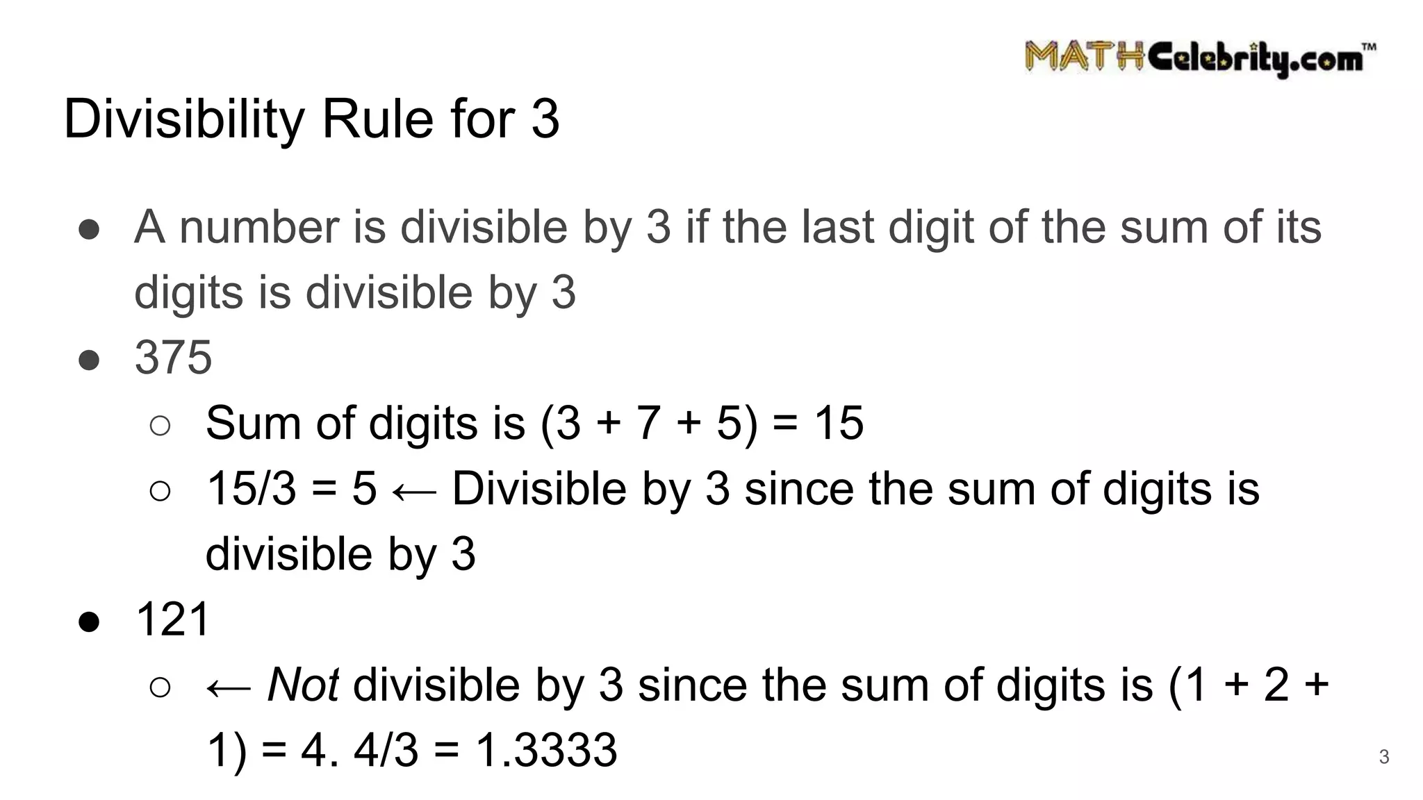 Divisibility Rules for 2-11 | PPTX