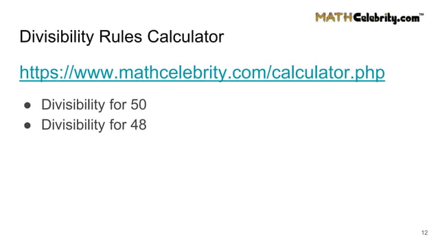 Divisibility Rules for 2-11 | PPTX