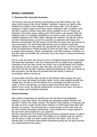 Enterprise Creation Project - Chic | DOCX