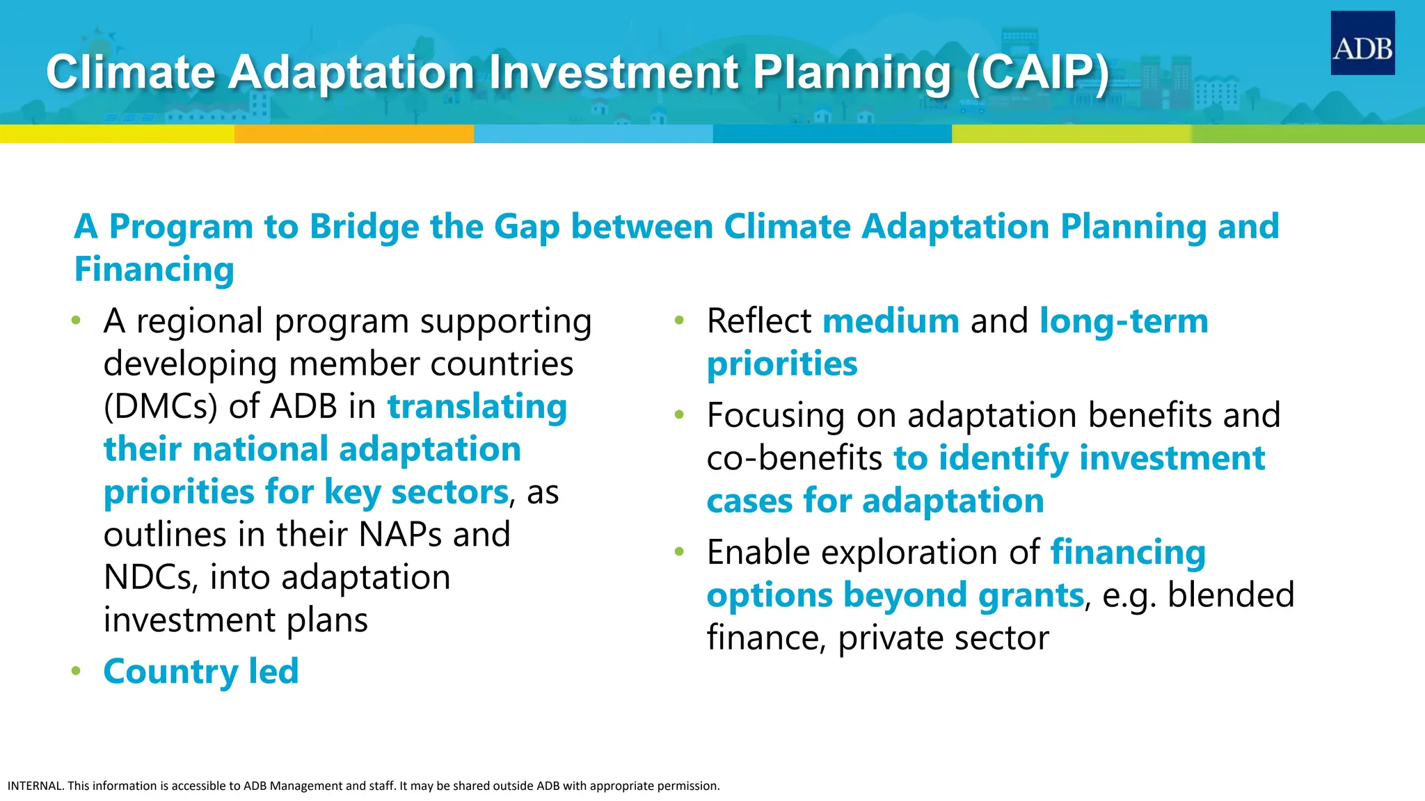 Finance strategies for adaptation. Presentation for CANCC | PDF