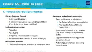 Finance strategies for adaptation. Presentation for CANCC | PDF