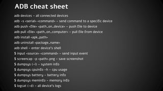 Low level android automation with ADB | PPTX | Operating Systems | Computer Software and ...