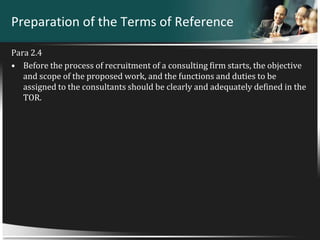 Guidelines on The Use of Consultants by Asian Development Bank and Its Borrowers - Selection ...