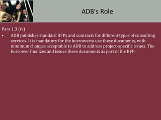 Guidelines on The Use of Consultants by Asian Development Bank and Its ...