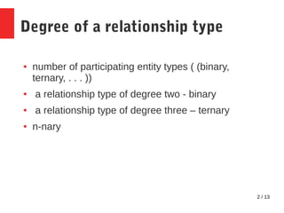 Relationship Types of degree higher than 2 | ODP