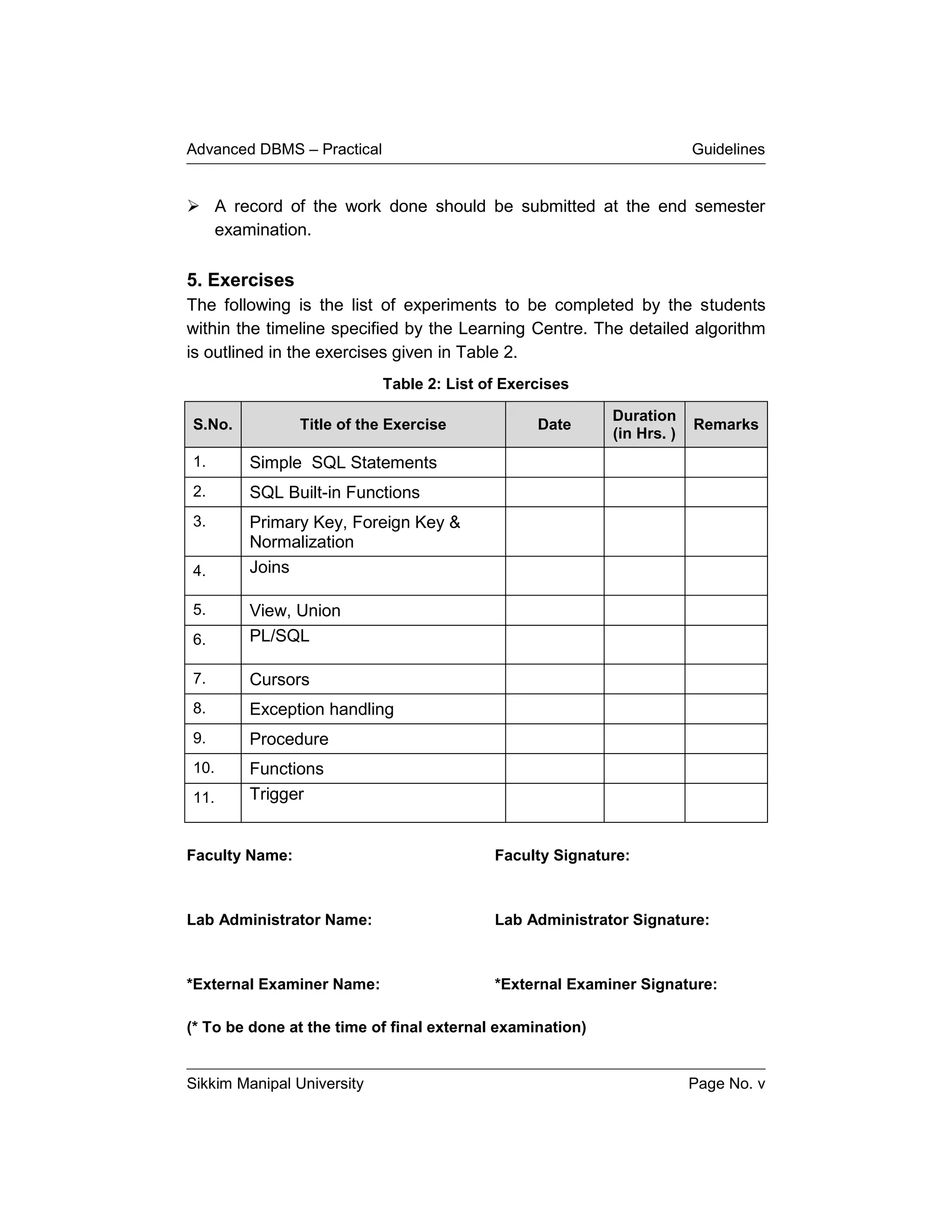 Adbms lab manual | PDF