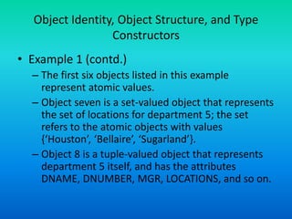 Adbms 11 object structure and type constructor | PPTX