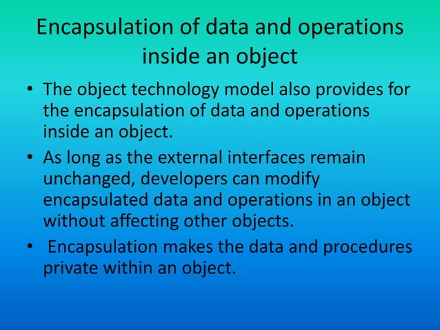 Adbms 12 encapsulation and its benefits | PPT