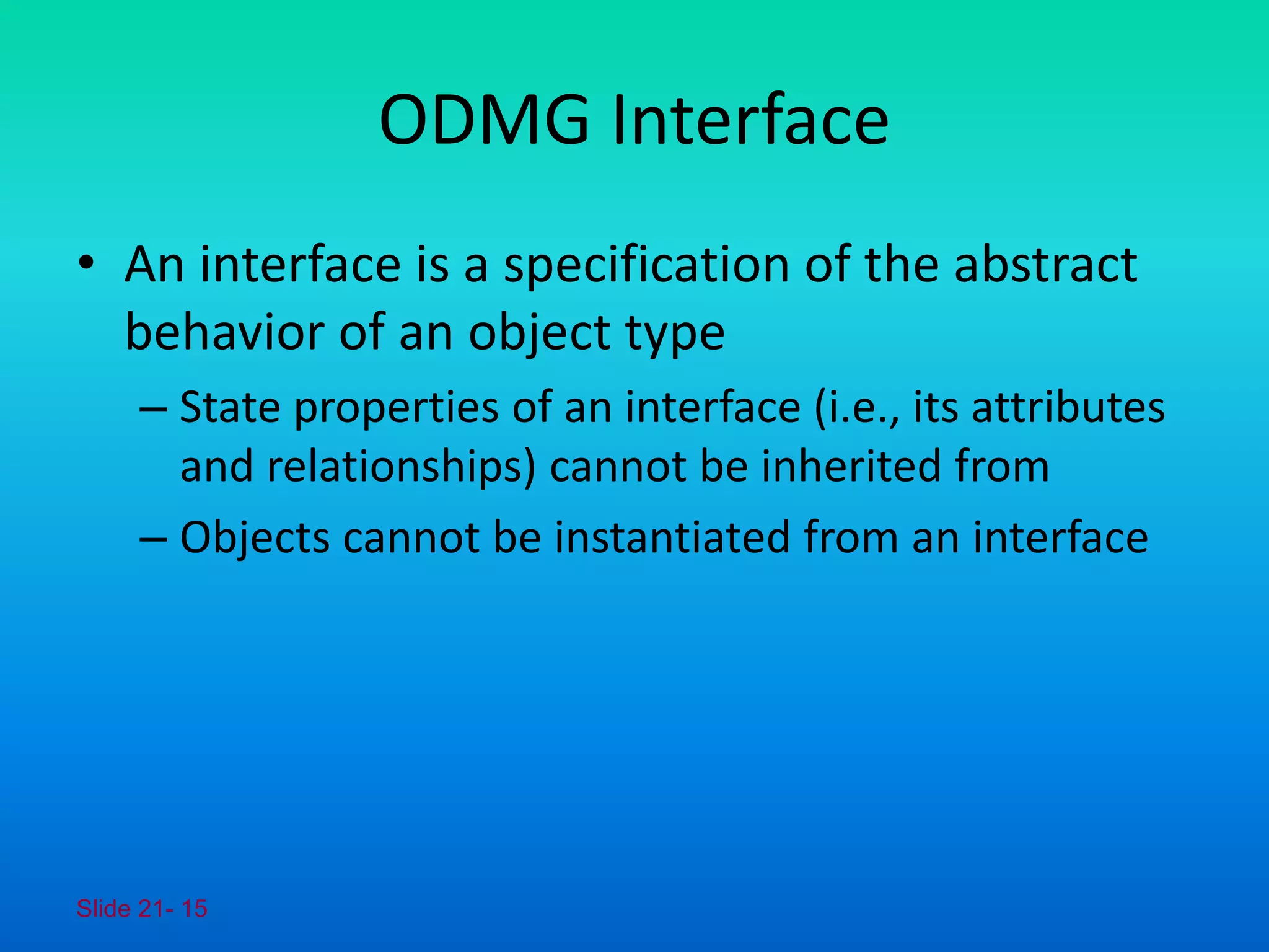 Adbms 15 Object Data Management Group Ppt