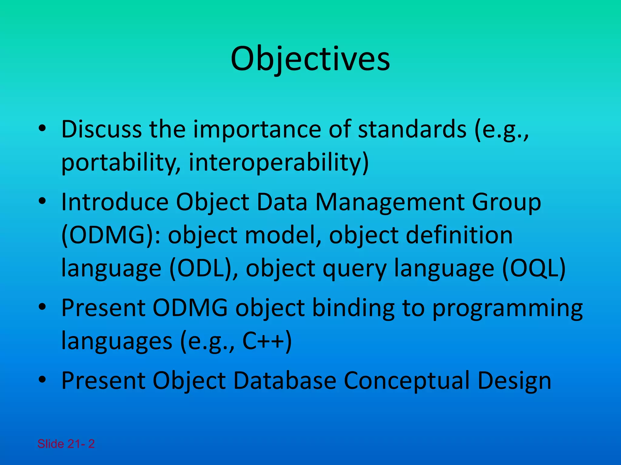 Adbms 15 object data management group | PPTX