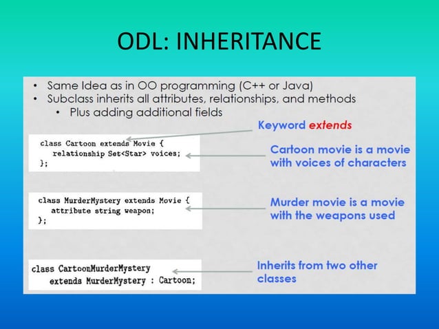 Adbms 16 object definition language | PPTX | Databases | Computer Software and Applications