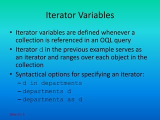 Adbms 17 object query language | PPTX