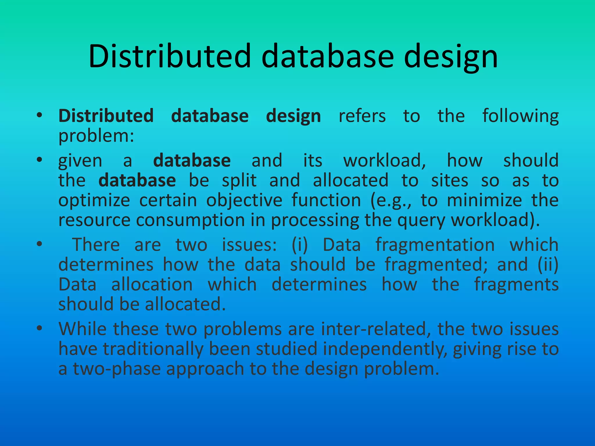 Adbms 23 Distributed Database Design Ppt