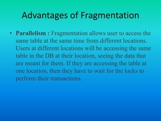 Adbms 24 data fragmentation | PPTX