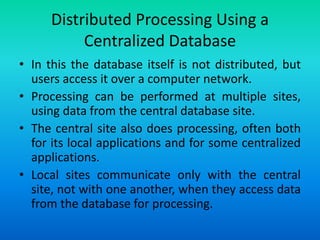 Adbms 26 architectures for a distributed system | PPT