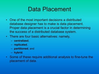 Adbms 30 data placement | PPT